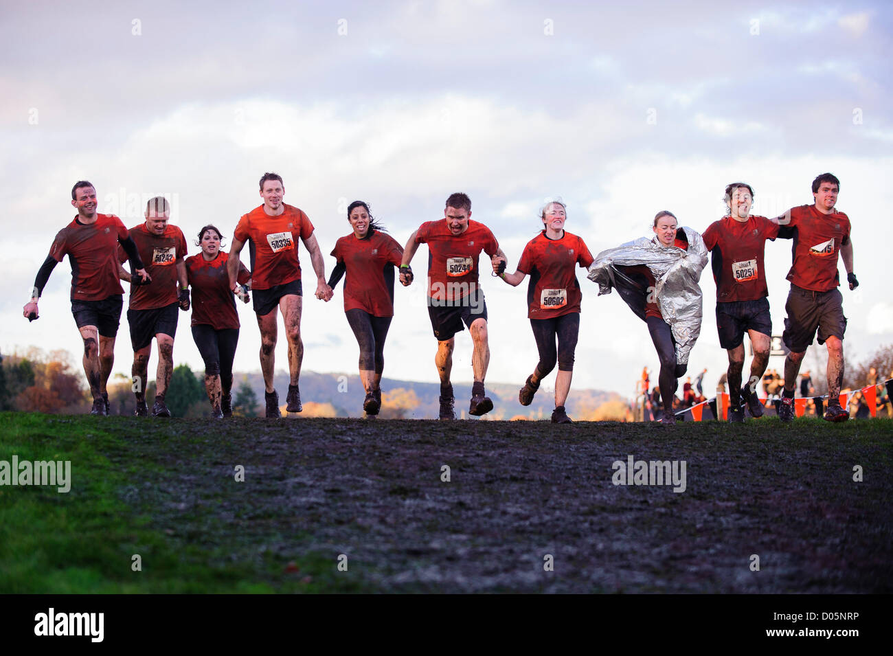 Obstacle race finish line hi-res stock photography and images - Alamy