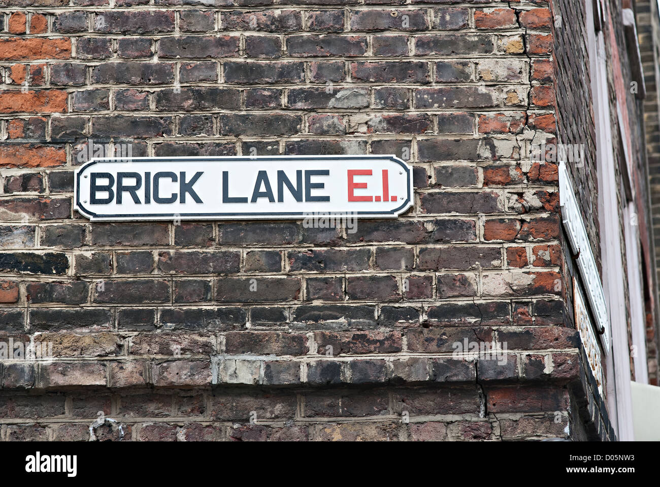 Brick Lane, London authentic road sign Stock Photo - Alamy
