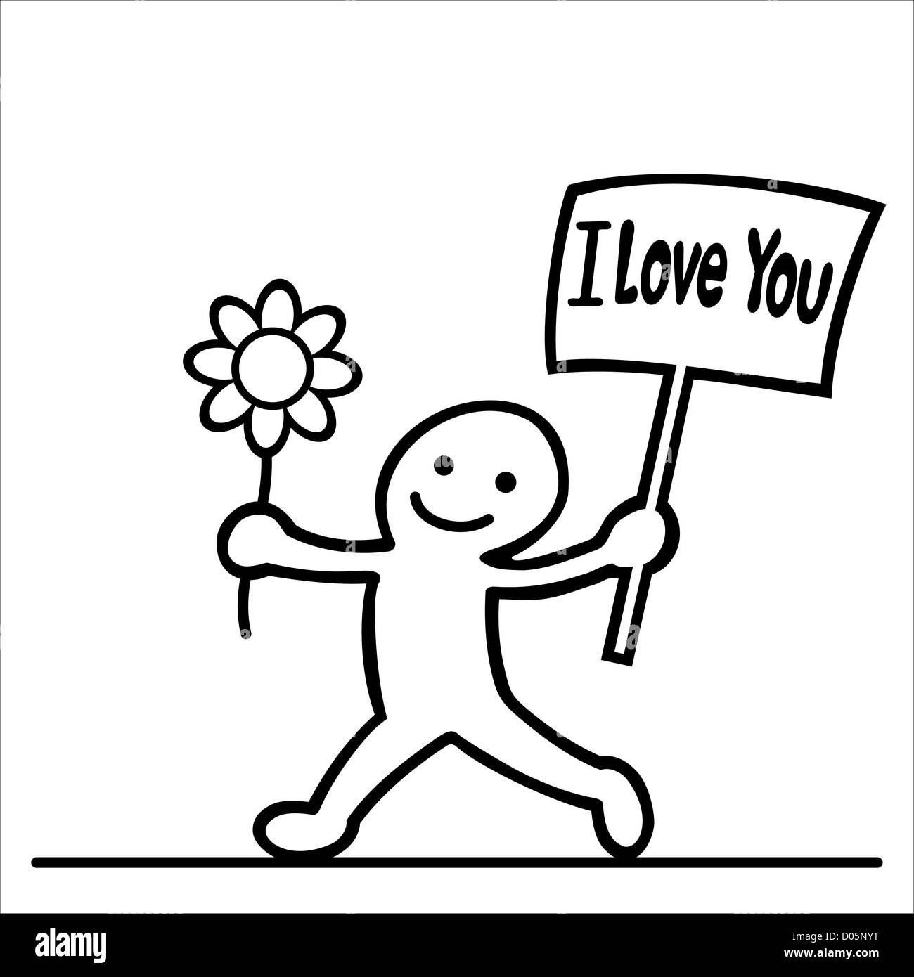 Love you message Black and White Stock Photos & Images - Alamy