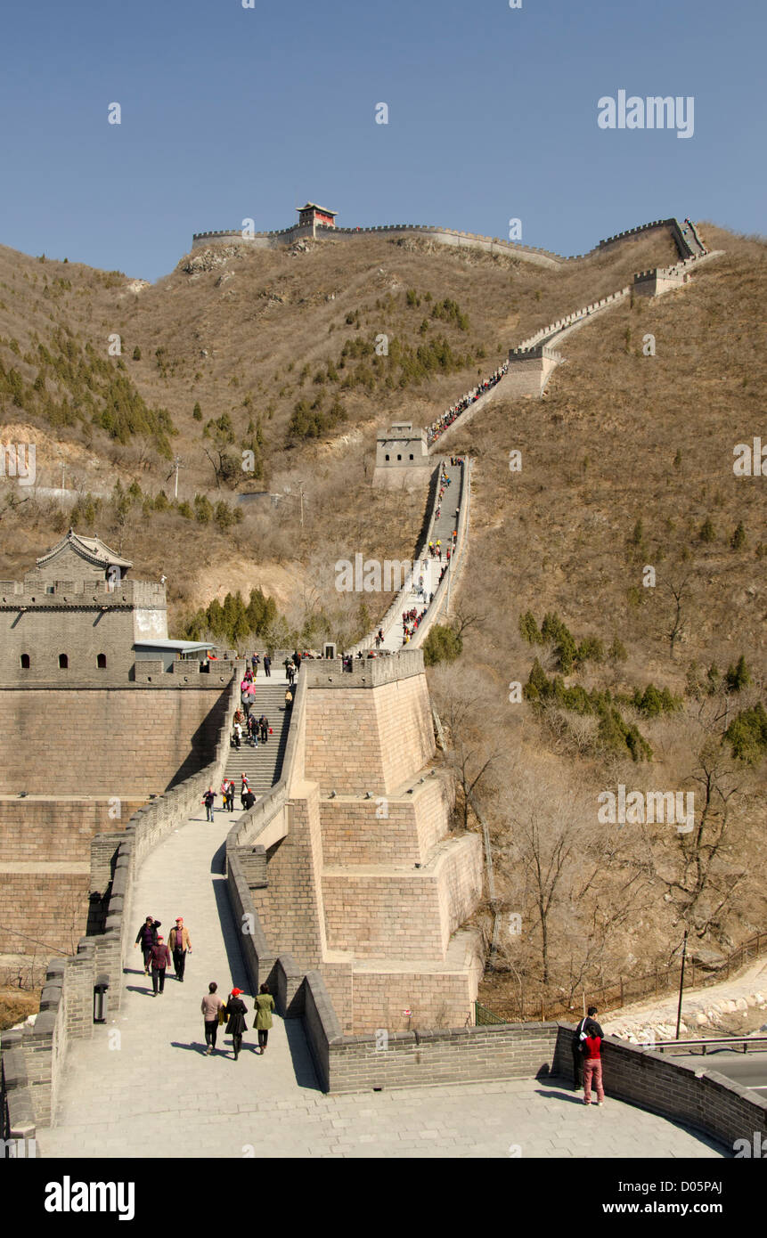 China, Beijing. The Great Wall of China at Juyongguan in the Jundu ...