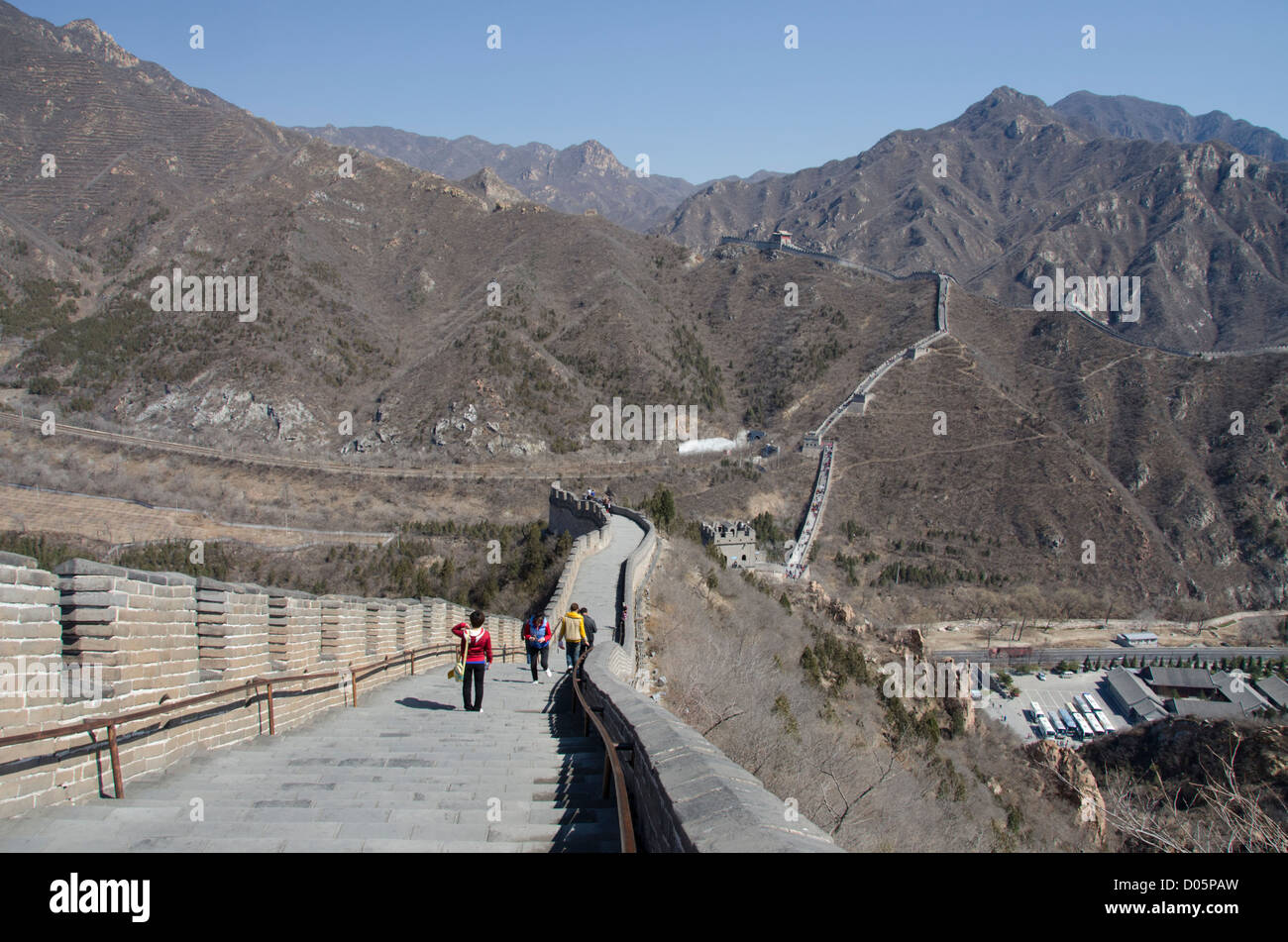 China, Beijing. The Great Wall of China at Juyongguan in the Jundu ...
