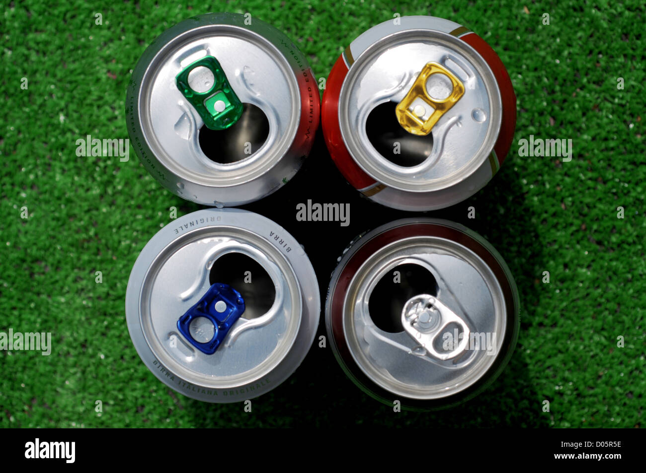 four cans of beer Stock Photo - Alamy