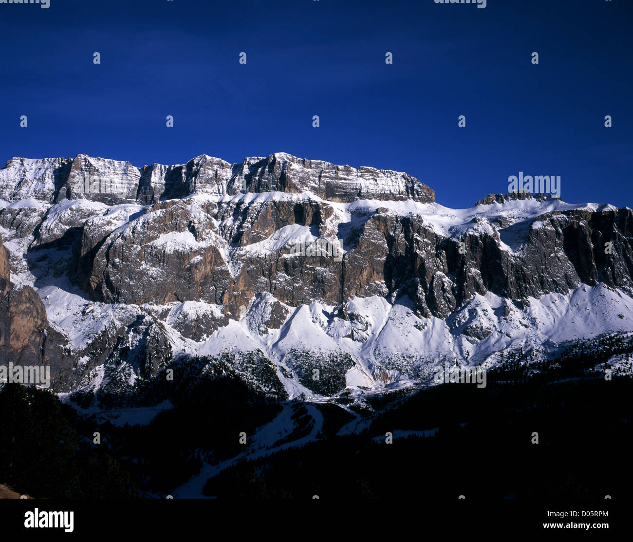 Cliff faces Gruppo del Sella Sella Gruppe Val Gardena Selva Dolomites ...
