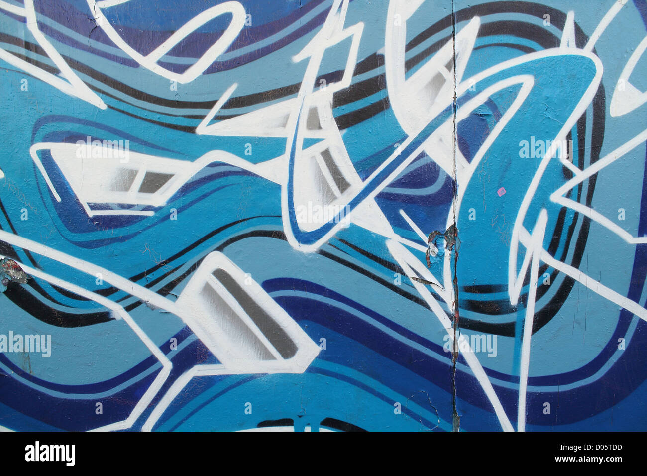 Blue swirl graffiti detail Stock Photo - Alamy
