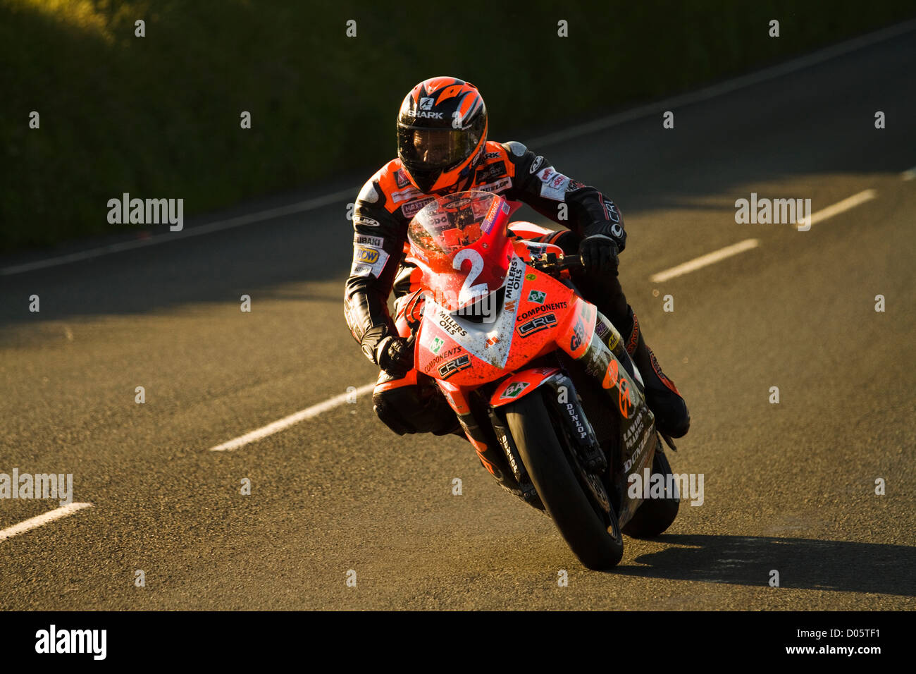 A photograph of Ryan Farquhar approaching the Gooseneck corner during ...