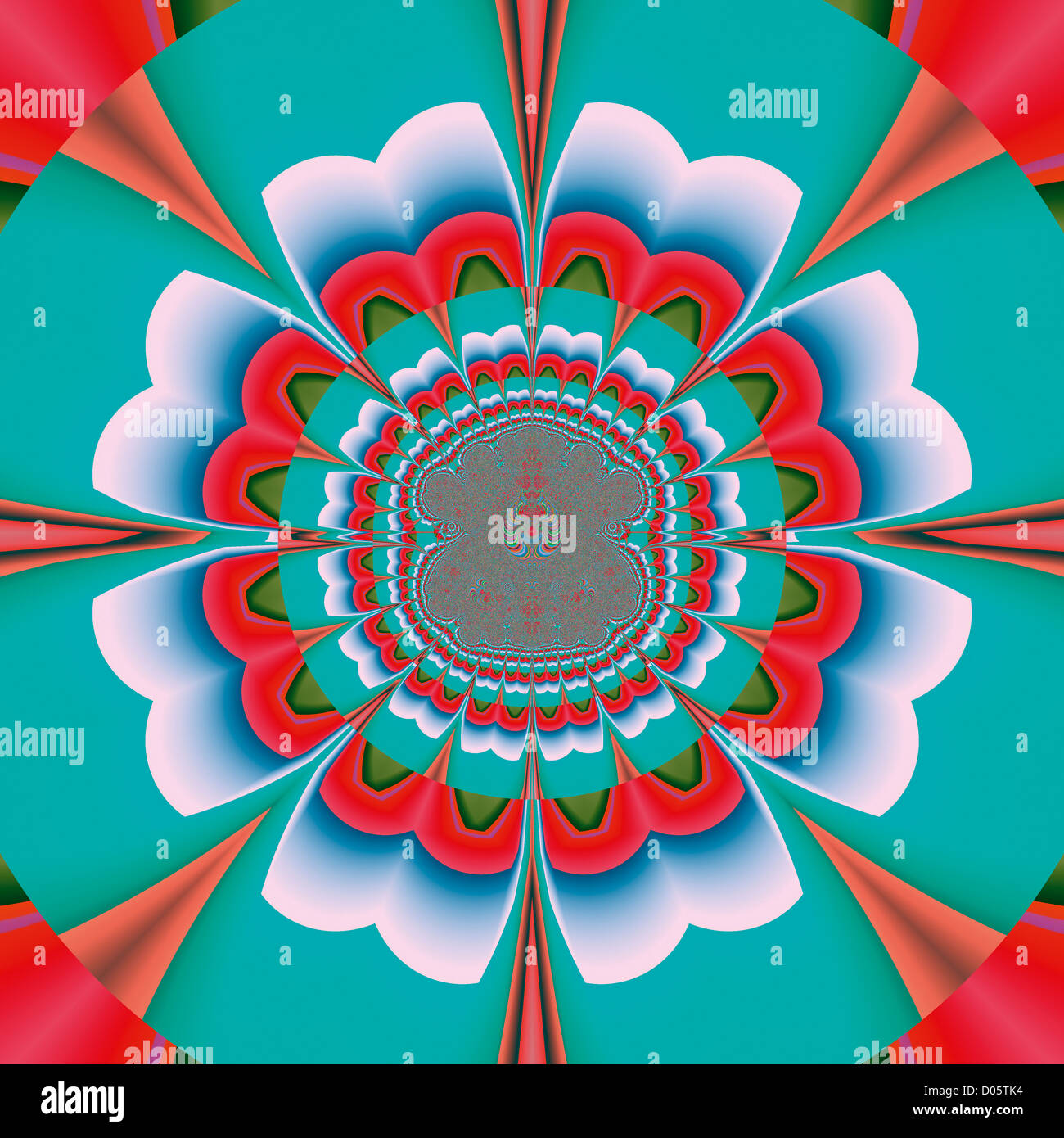 Bright and funky fractal design, abstract art, flower Stock Photo - Alamy