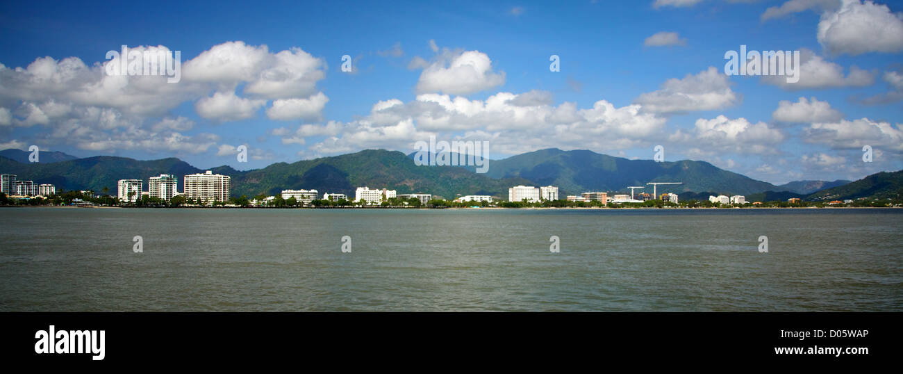 a view of Cairns skyline from the coast Stock Photo - Alamy