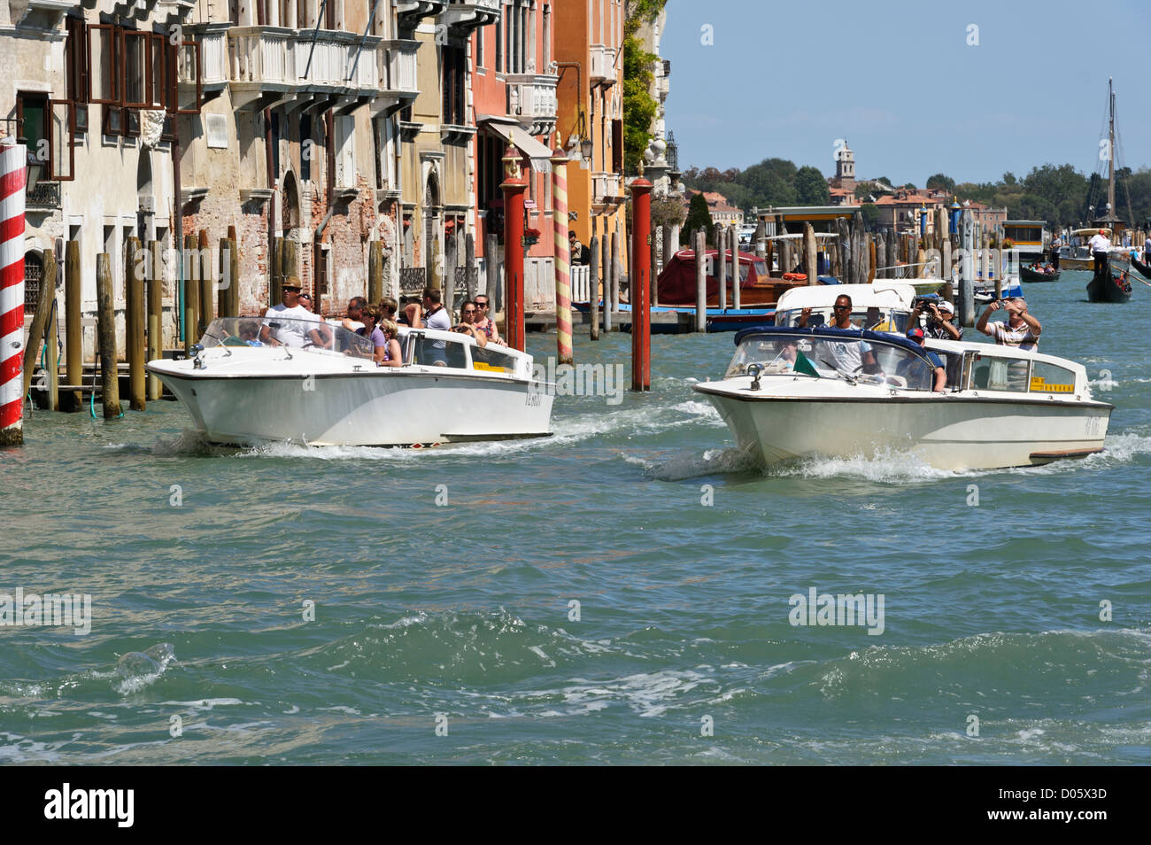 Exploring Venice by water Taxi, Venice, Italy Stock Photo - Alamy