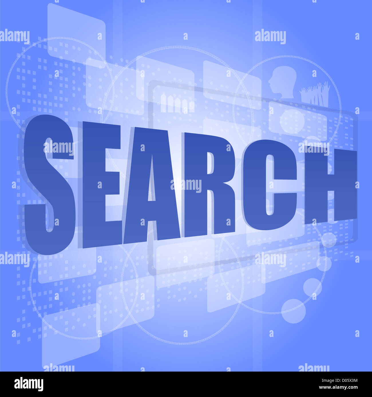 words search on digital screen, business concept Stock Photo - Alamy