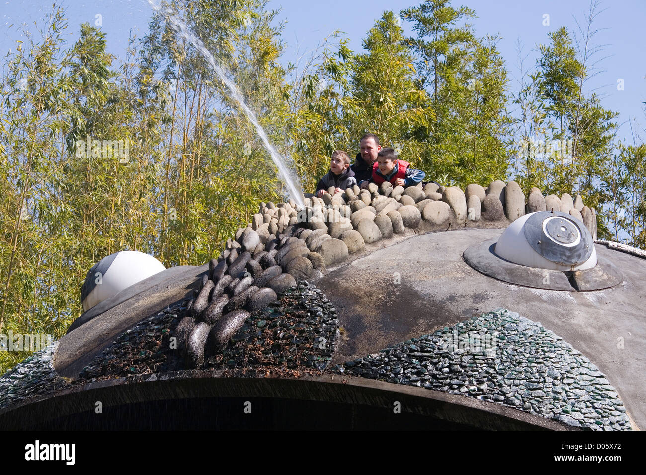 europe, italy, tuscany, collodi, park of pinocchio, the huge shark ...