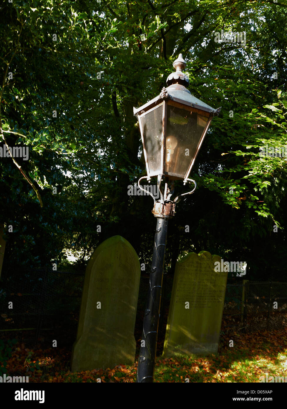 Lamppost in graveyard Stock Photo - Alamy