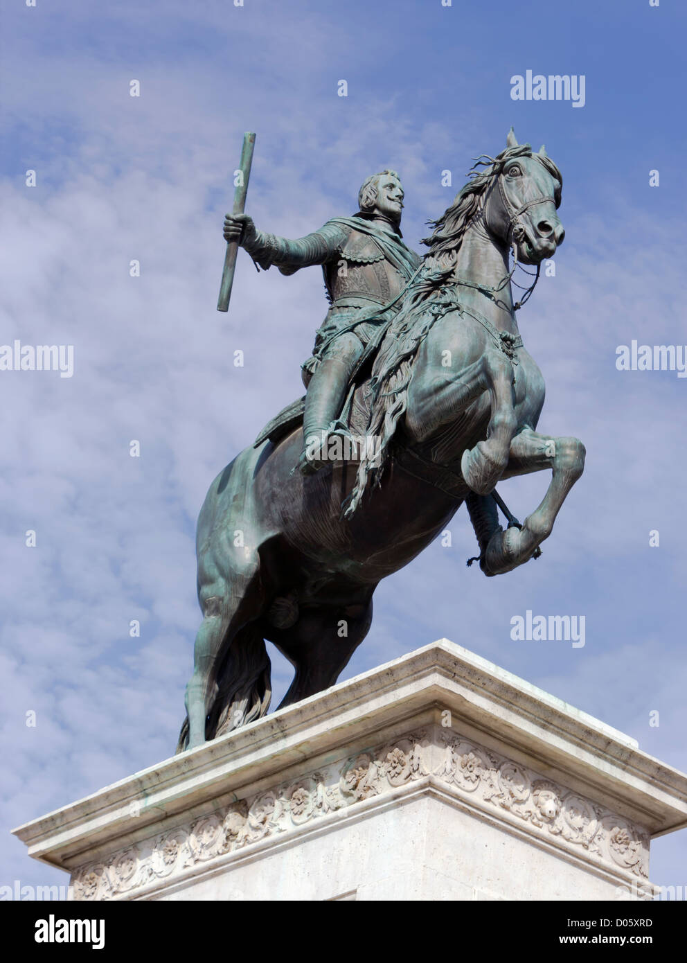 Plaza de Oriente, Madrid, Spain. Equestrian statue of Philip IV by ...