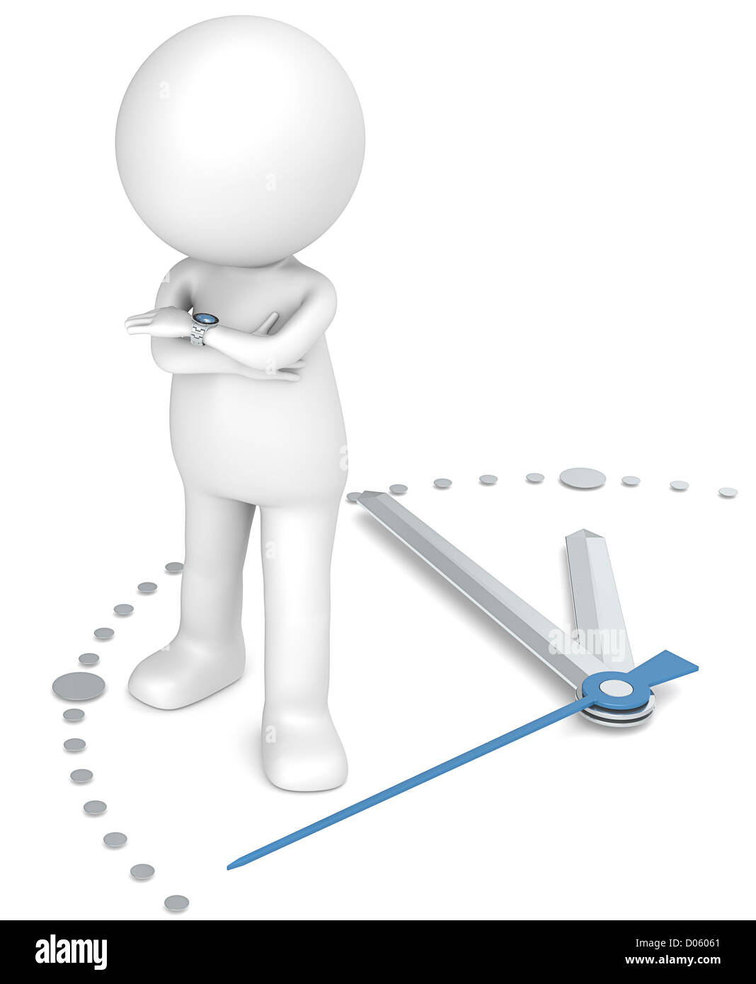 3d small people clock hi-res stock photography and images - Alamy