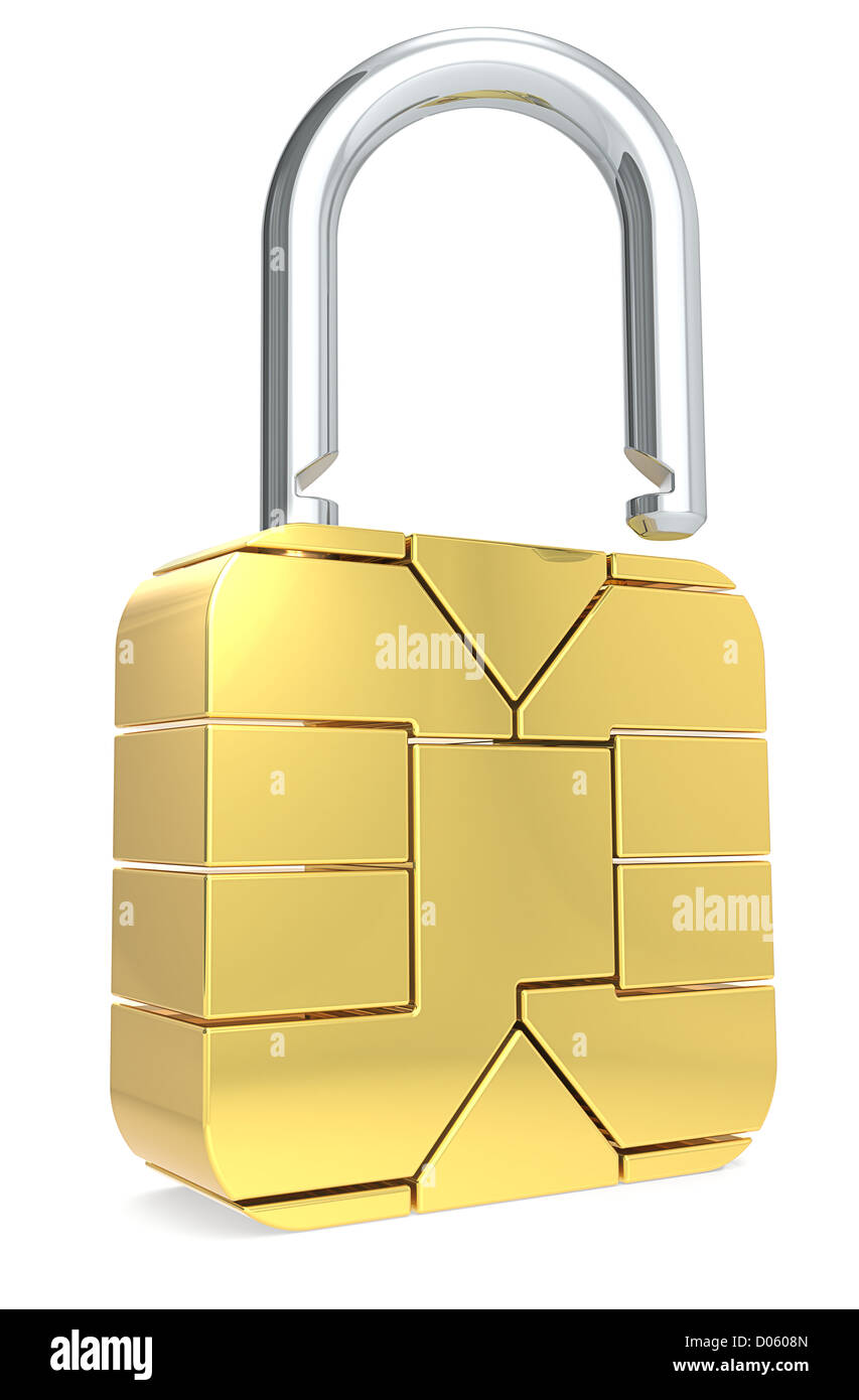 Security. Sim Card made like a Padlock. Open Stock Photo - Alamy Security. Sim Card made like a Padlock. Open Stock Photo - Alamy