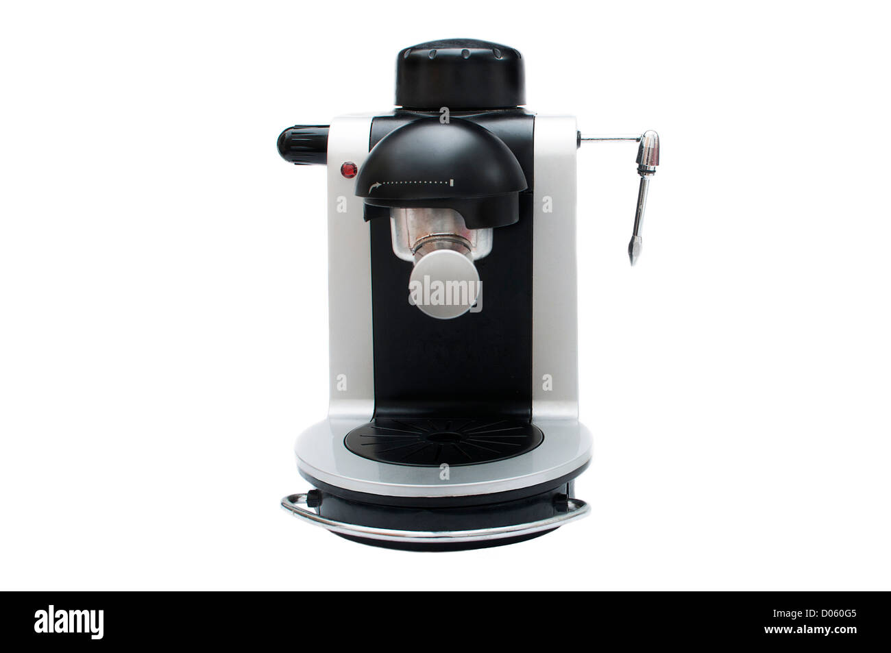 Espresso coffee machine front view on white background Stock Photo - Alamy