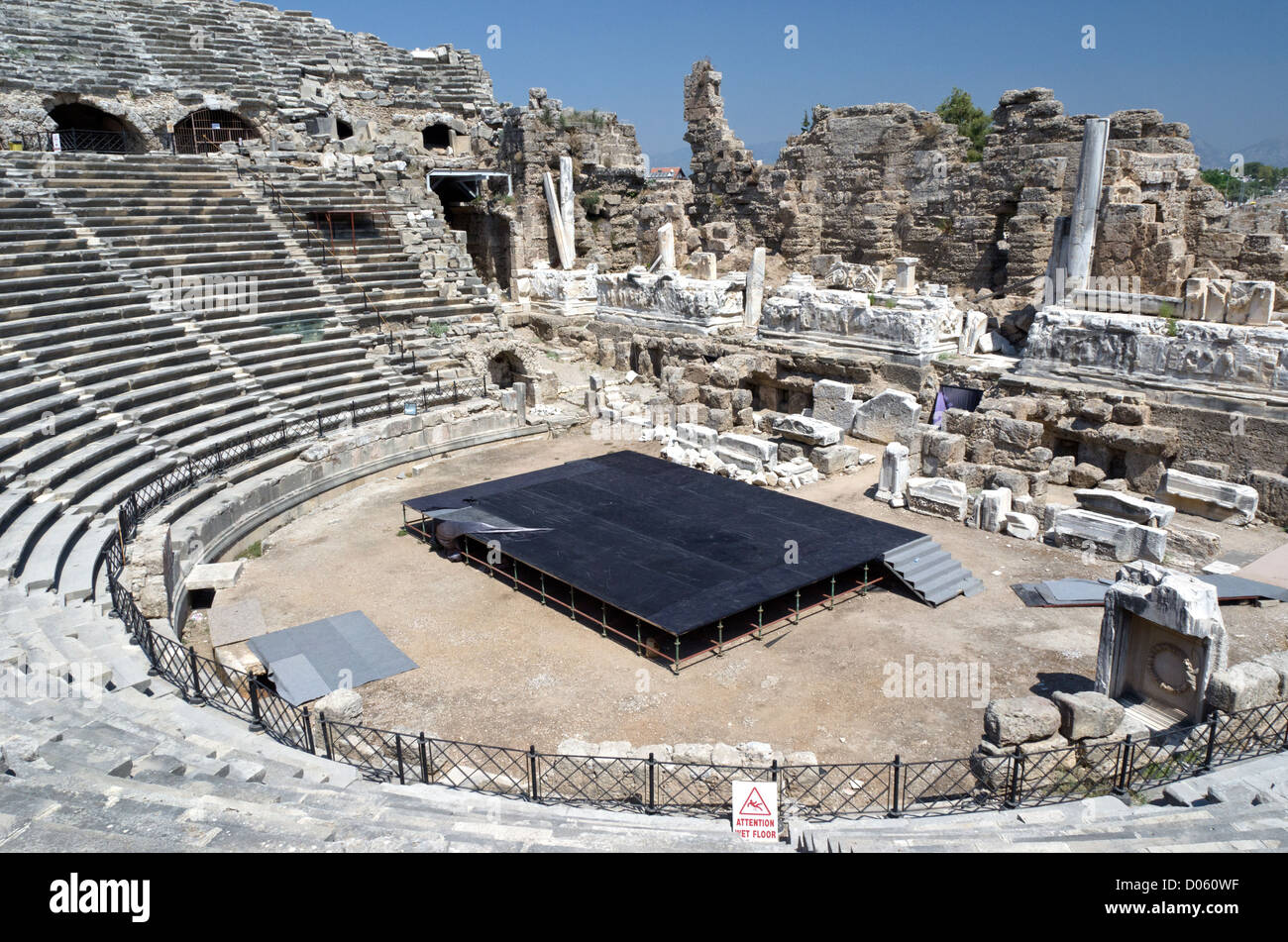 side amphitheater turkey Stock Photo - Alamy