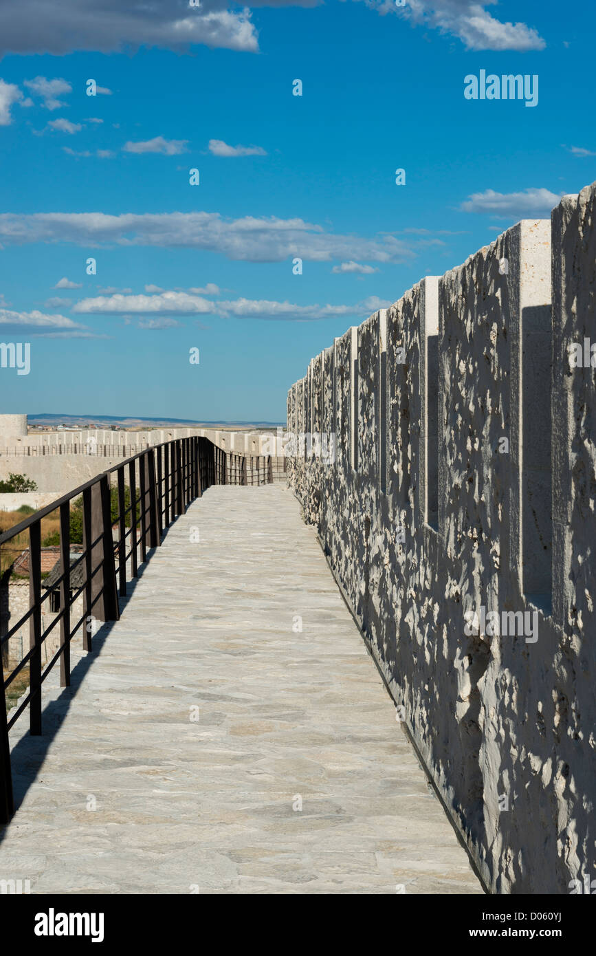 Cuéllar castle surrounding wall (Segovia, Spain). Interior view Stock ...