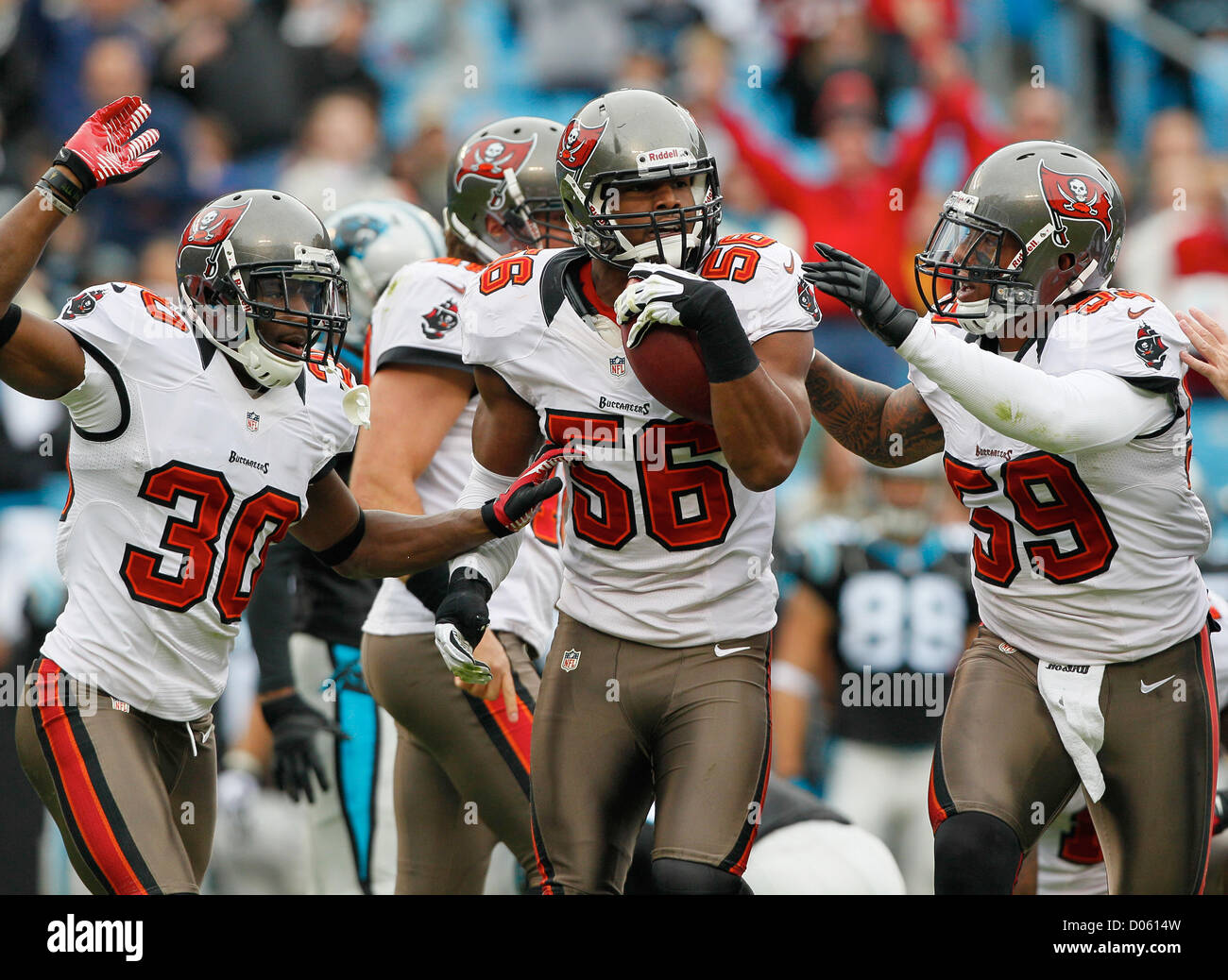 Nov. 18, 2012 - Florida, U.S. - Tampa Bay Buccaneers linebacker Dekoda ...