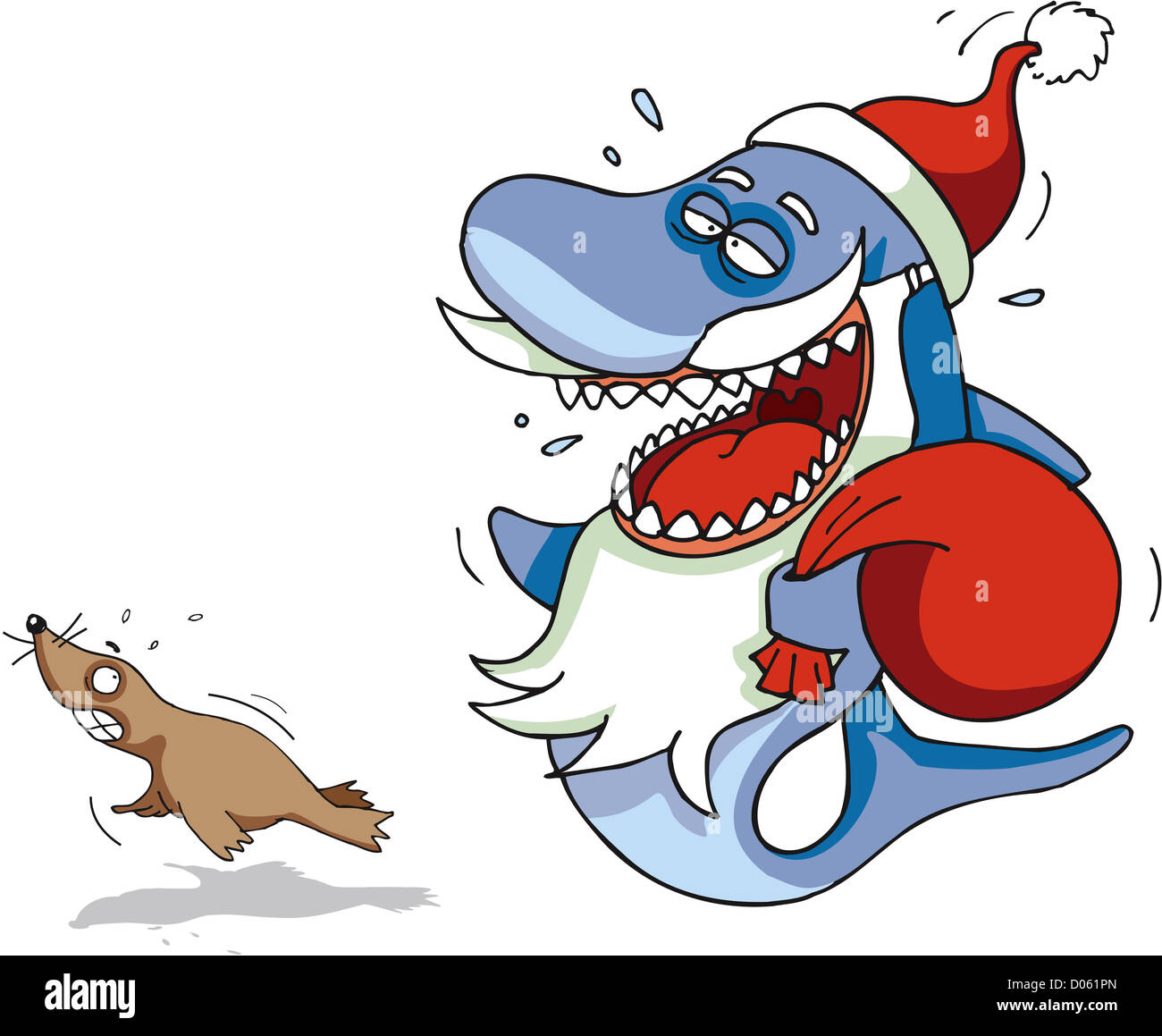 Santa shark Cut Out Stock Images & Pictures - Alamy