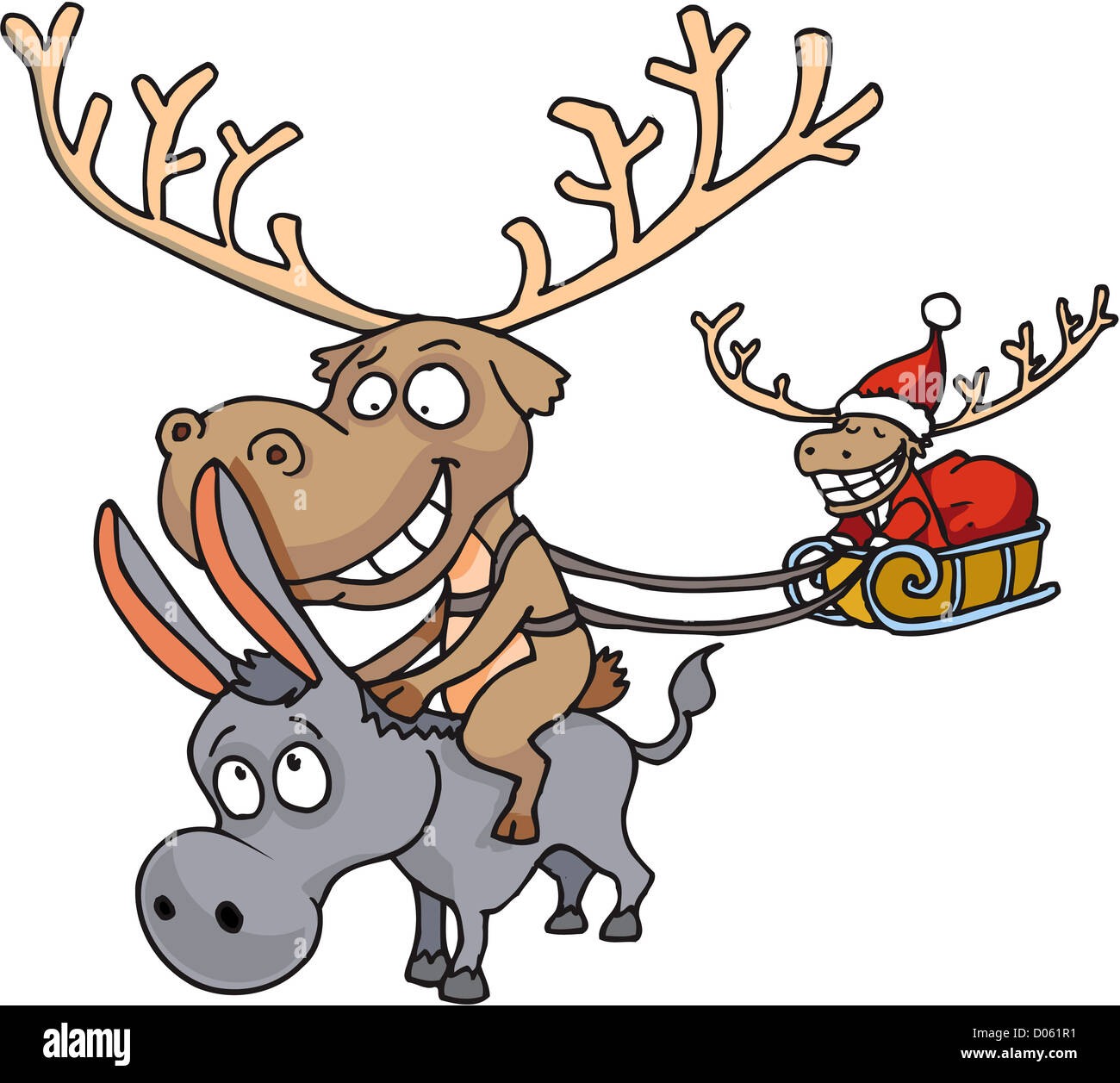 Donkey snow illustration hi-res stock photography and images - Alamy