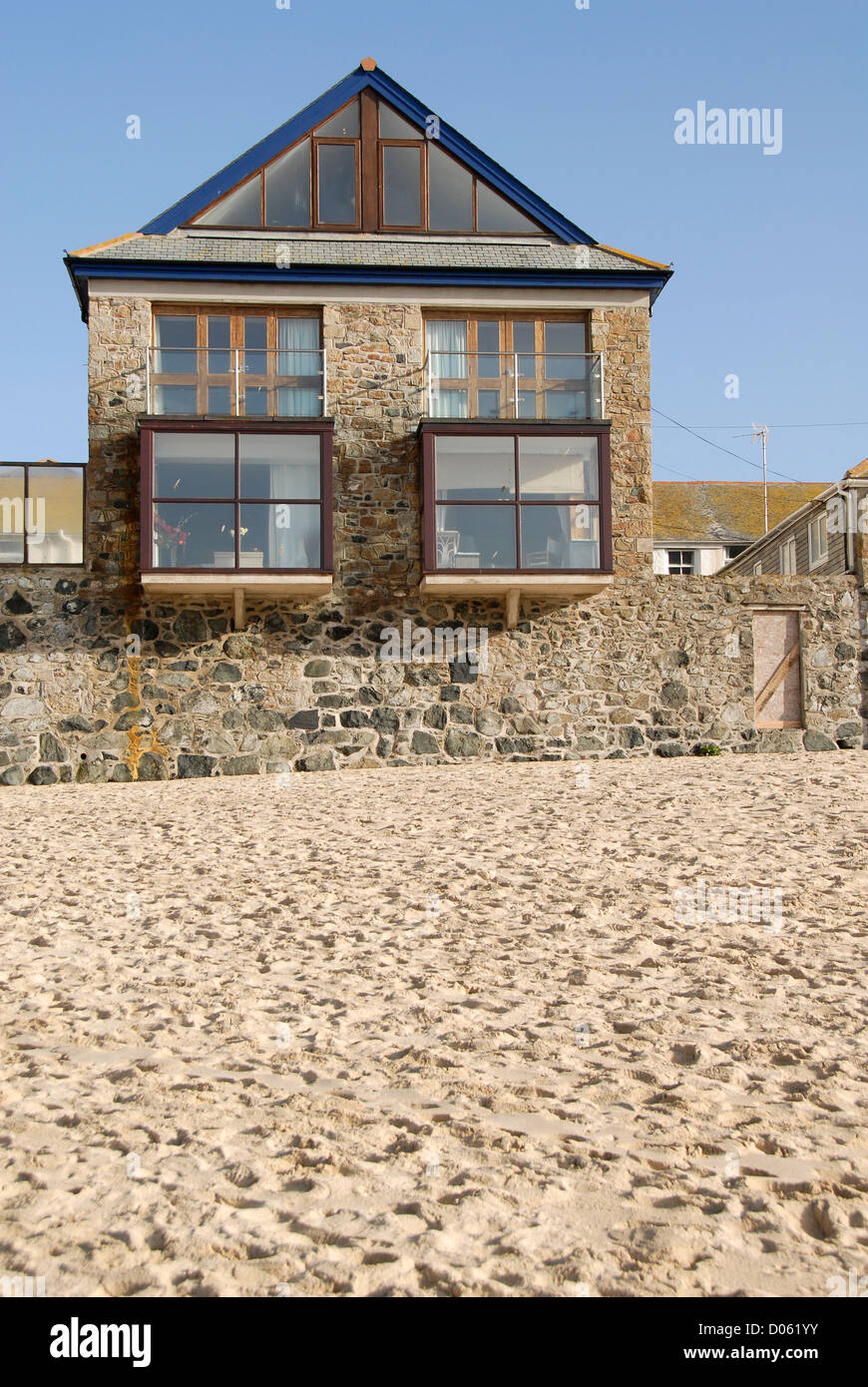 Beach house, St Ives, Cornwall, England, UK, Europe Stock Photo - Alamy
