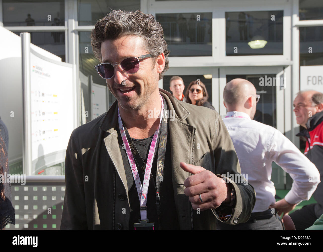Actor and race car team owner Patrick Dempsey at the Circuit of the ...