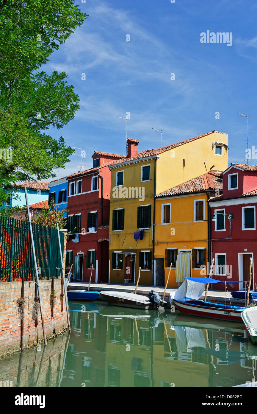Colourful Venetian houses, Burano Island, Venice, Italy Stock Photo - Alamy