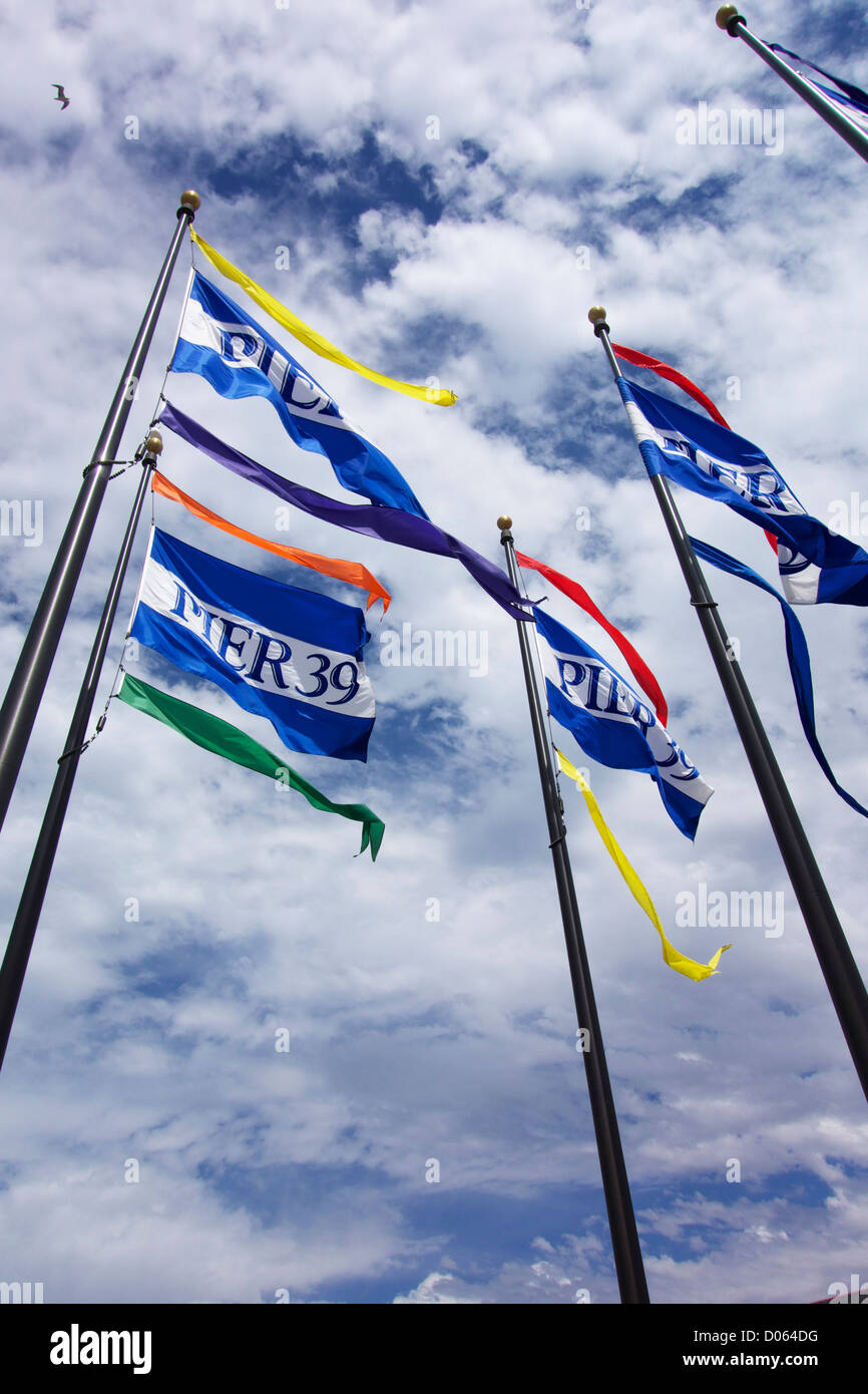Pier 39 flags hi-res stock photography and images - Alamy