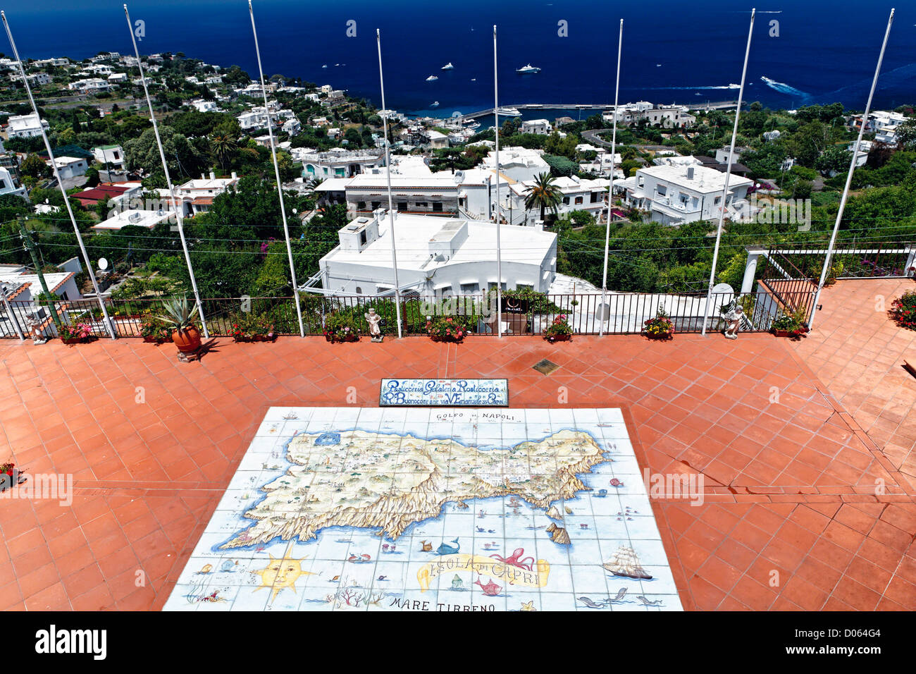 Capri map on tiles hi-res stock photography and images - Alamy