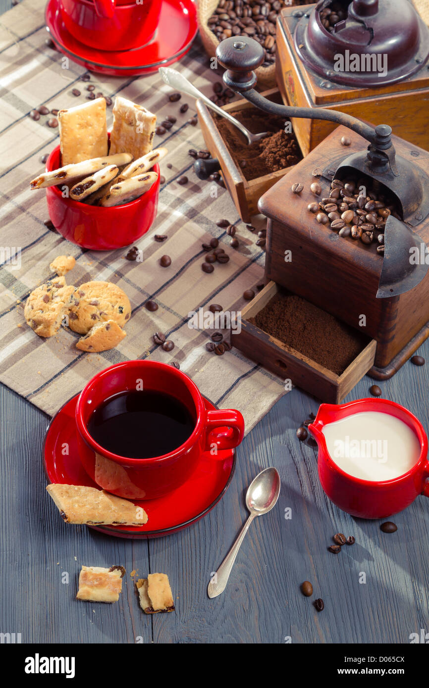 Coffee served in old-fashioned style Stock Photo - Alamy