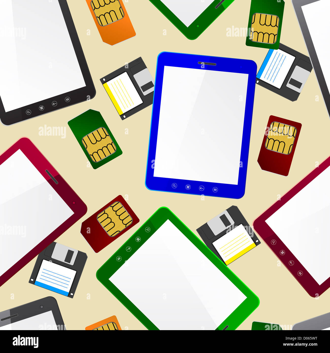 Vertical Tablet computer, seamless wallpaper Stock Photo - Alamy