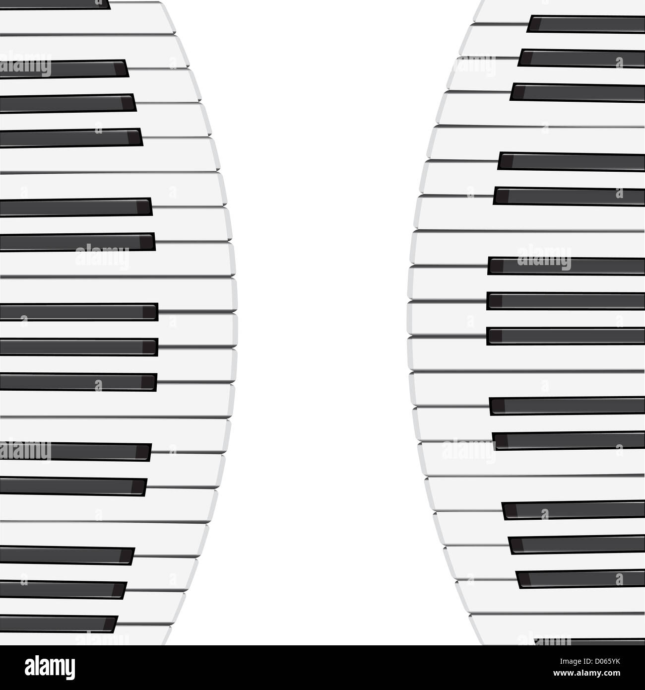 Wavy Piano Keyboard Clipart