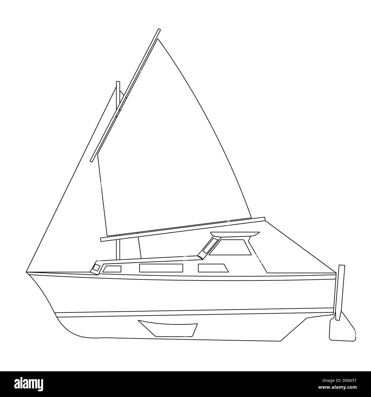 Sailing boat floating Stock Photo - Alamy