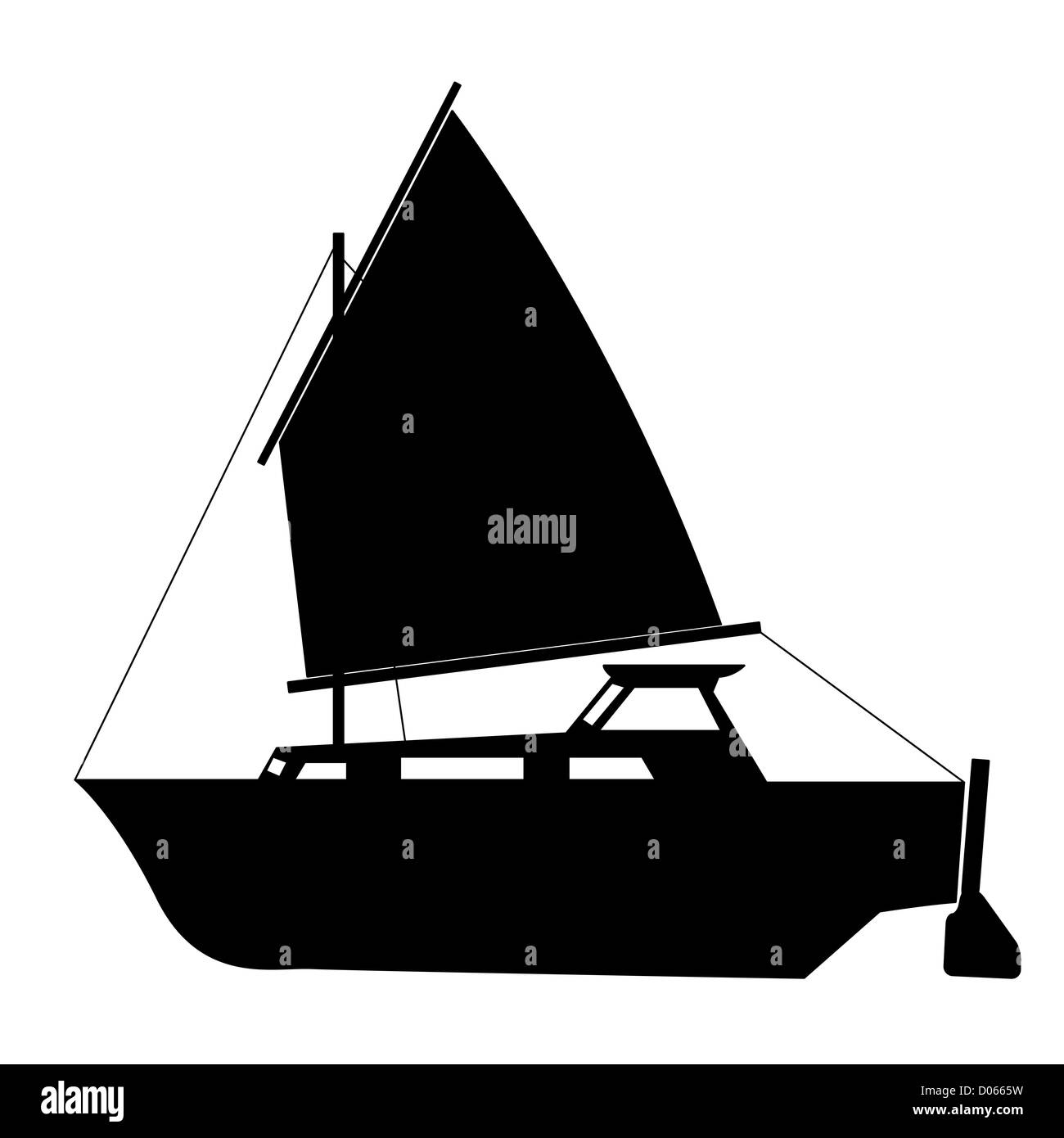 Sailing boat floating Stock Photo - Alamy