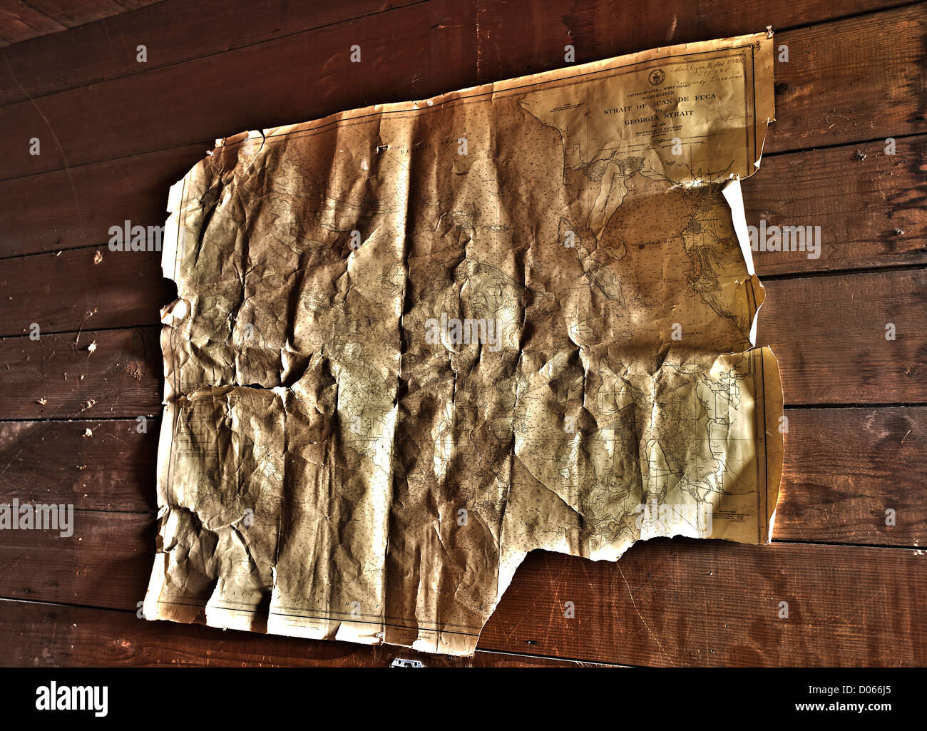 Wrinkled and Creased Old Map Stock Photo - Alamy