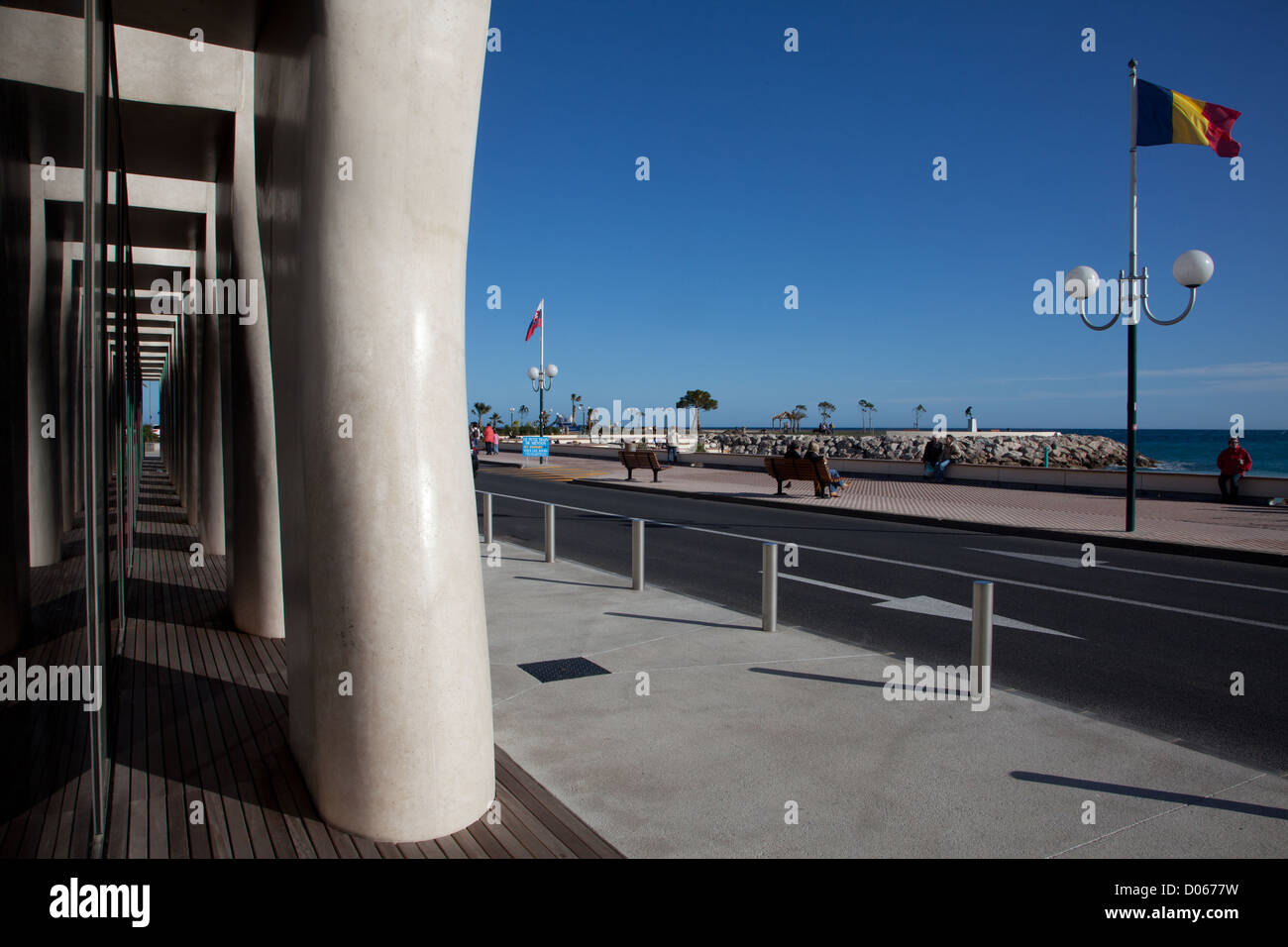 THE MODERN FACADE OF THE COCTEAU MUSEUM MENTON ALPES-MARITIMES (06 ...