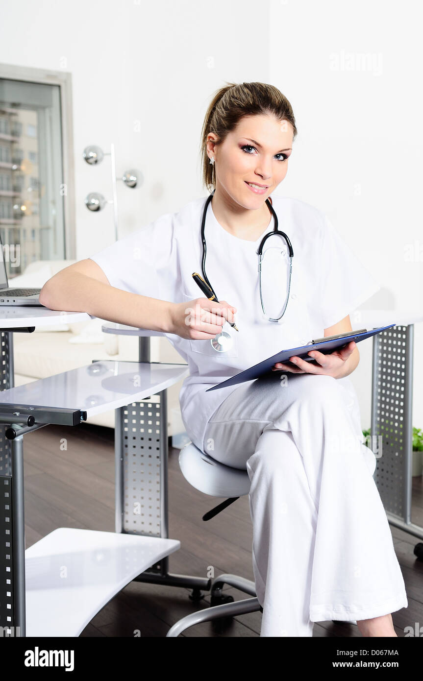 beautiful doctor in a hospital Stock Photo - Alamy