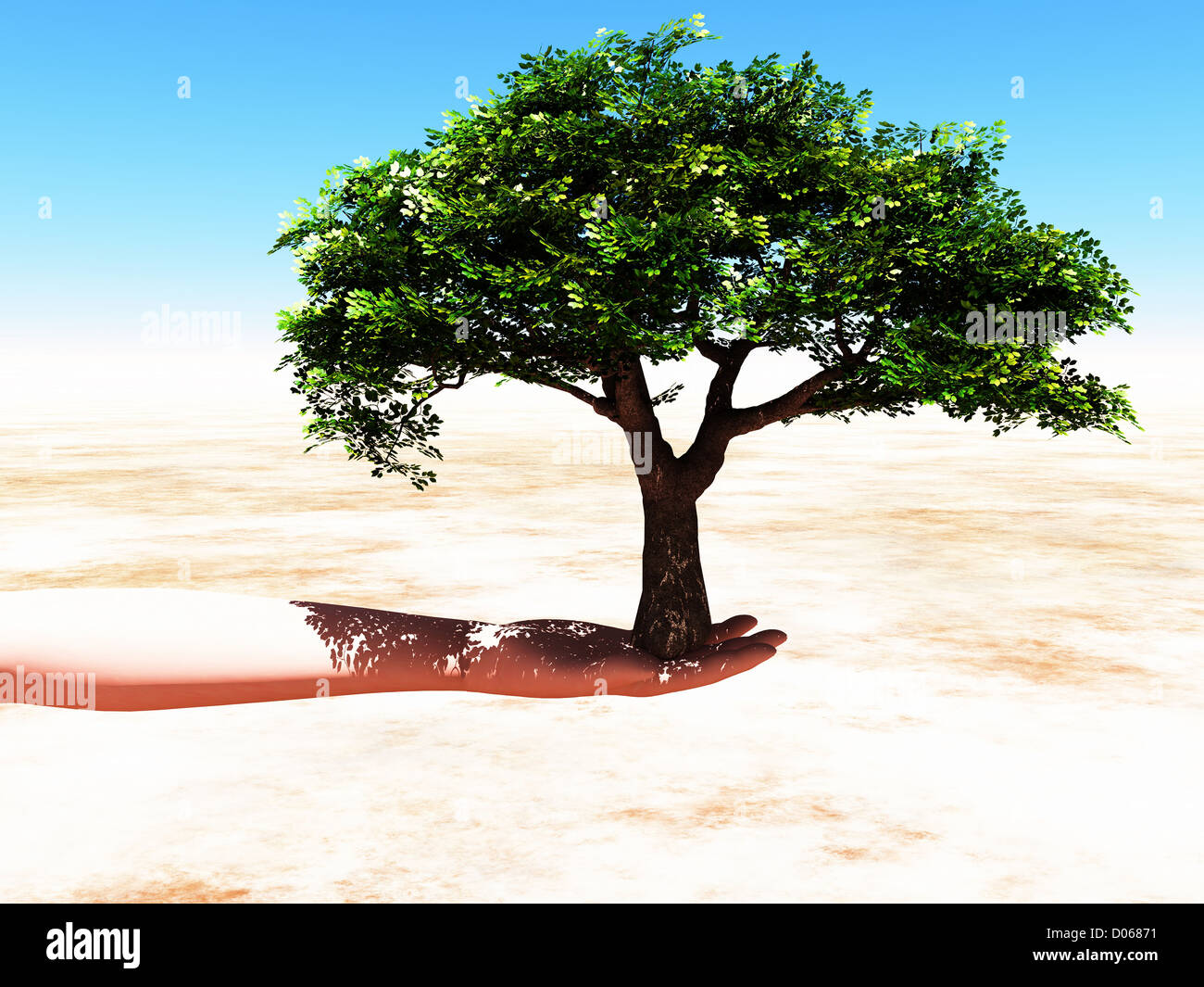a women hand with a tree inside Stock Photo - Alamy