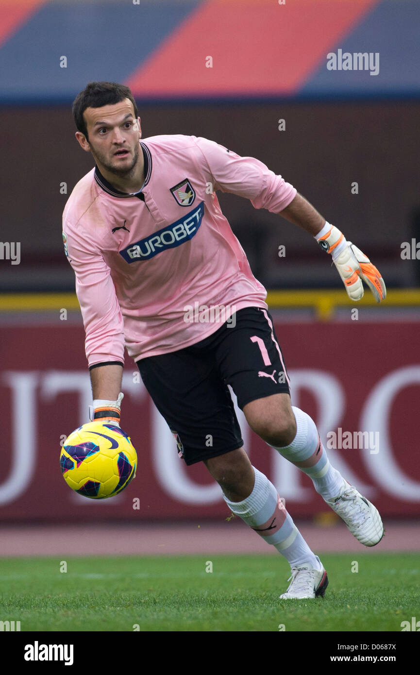 Bologna, Italy. 18th November 2012. Samir Ujkani (Palermo), NOVEMBER 18 ...