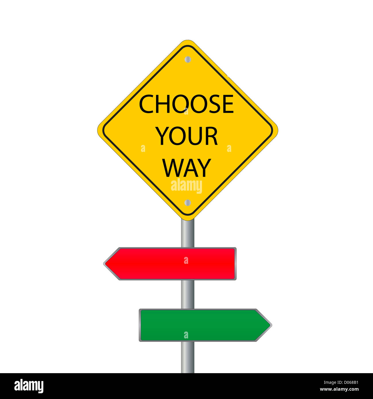 choose your way, road sign with signposts Stock Photo - Alamy