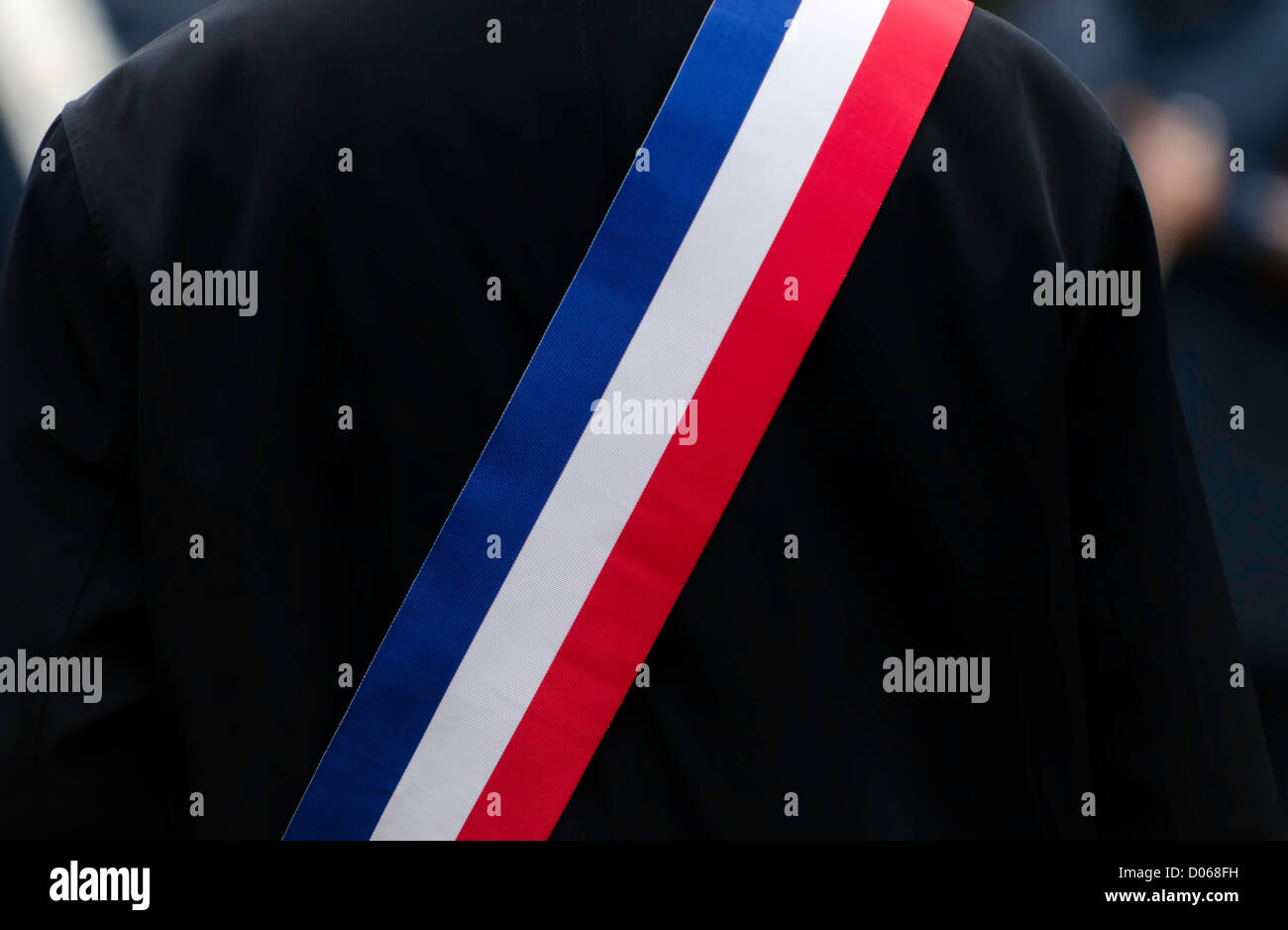 the official french tricolor banner Stock Photo - Alamy
