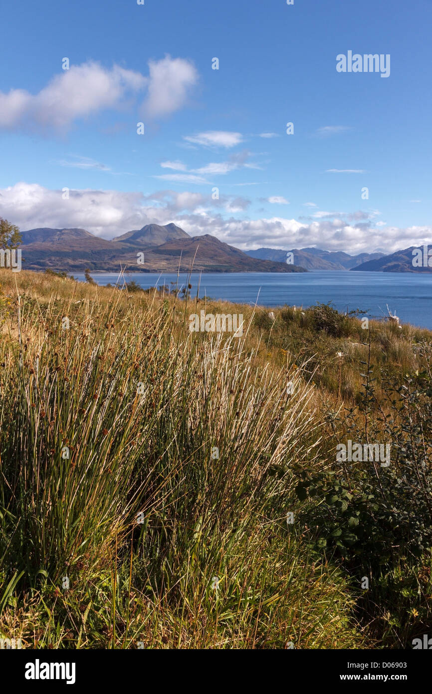 Loch Hourn and Beinn Sgritheall in the Scottish Highlands seen from the ...