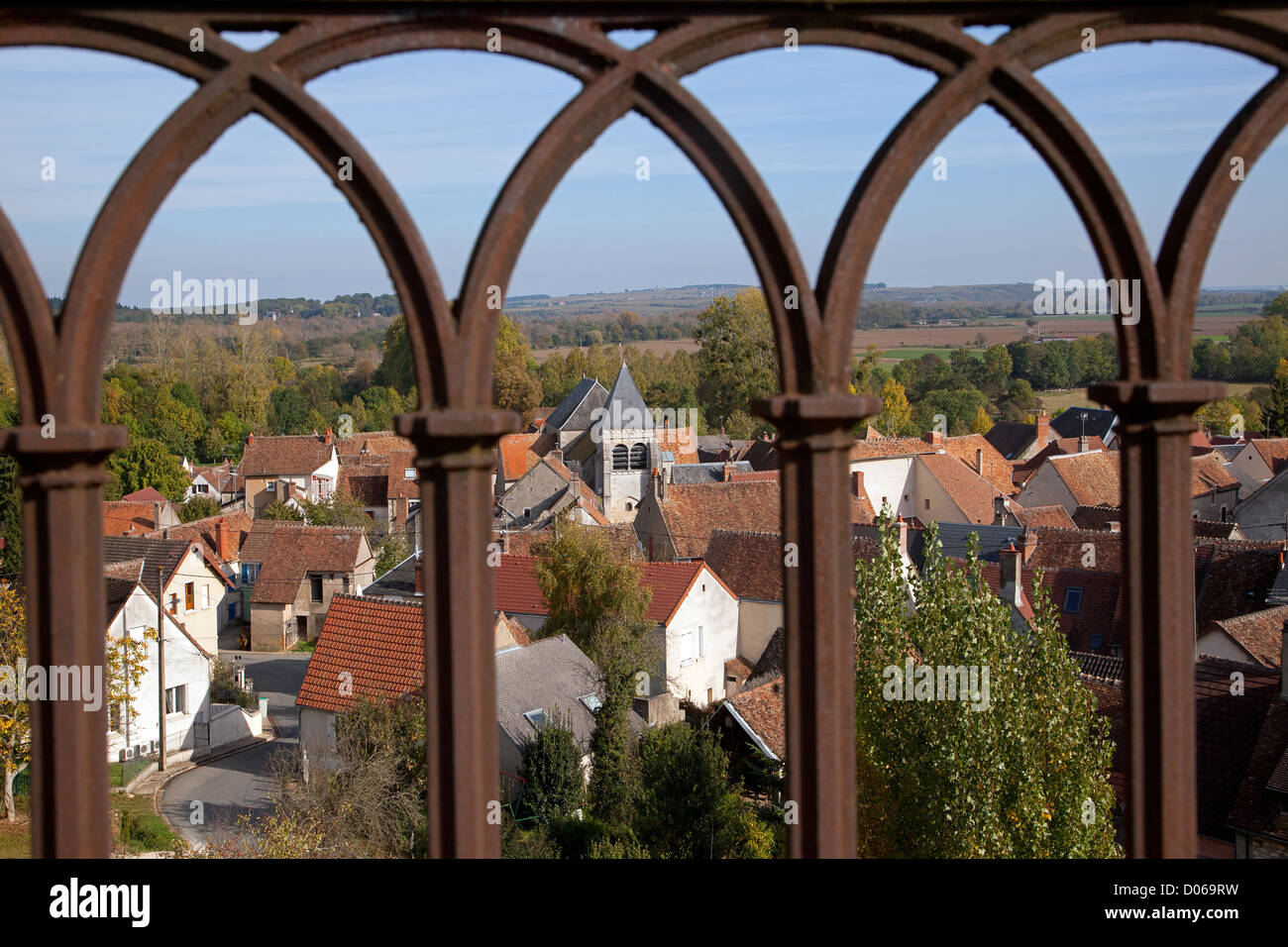 PANORAMA OF THE VILLAGE FROM THE MENETREOL-SOUS-SANCERRE VIADUCT ...