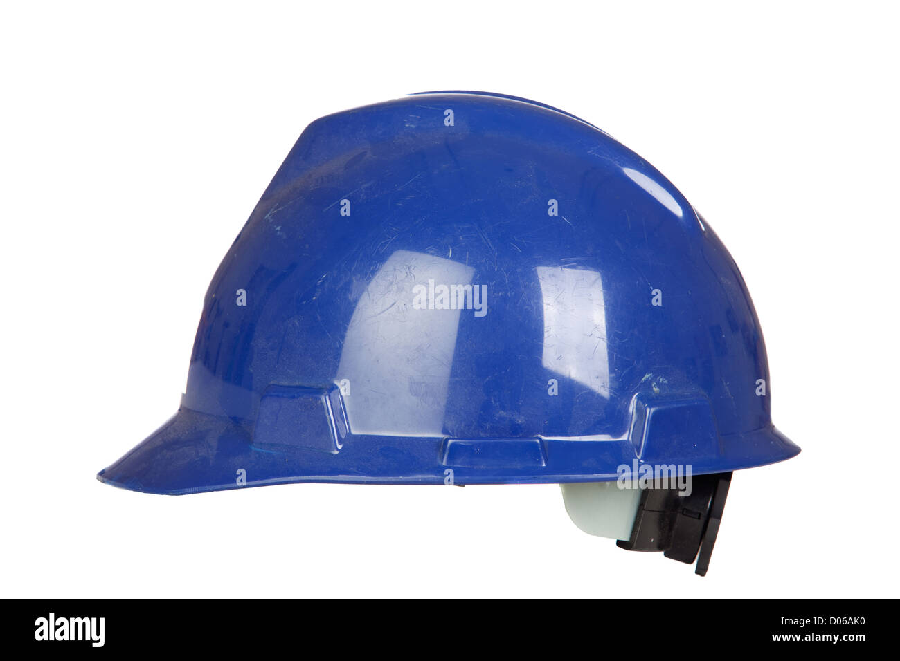Blue helmet isolated on a over white background Stock Photo - Alamy