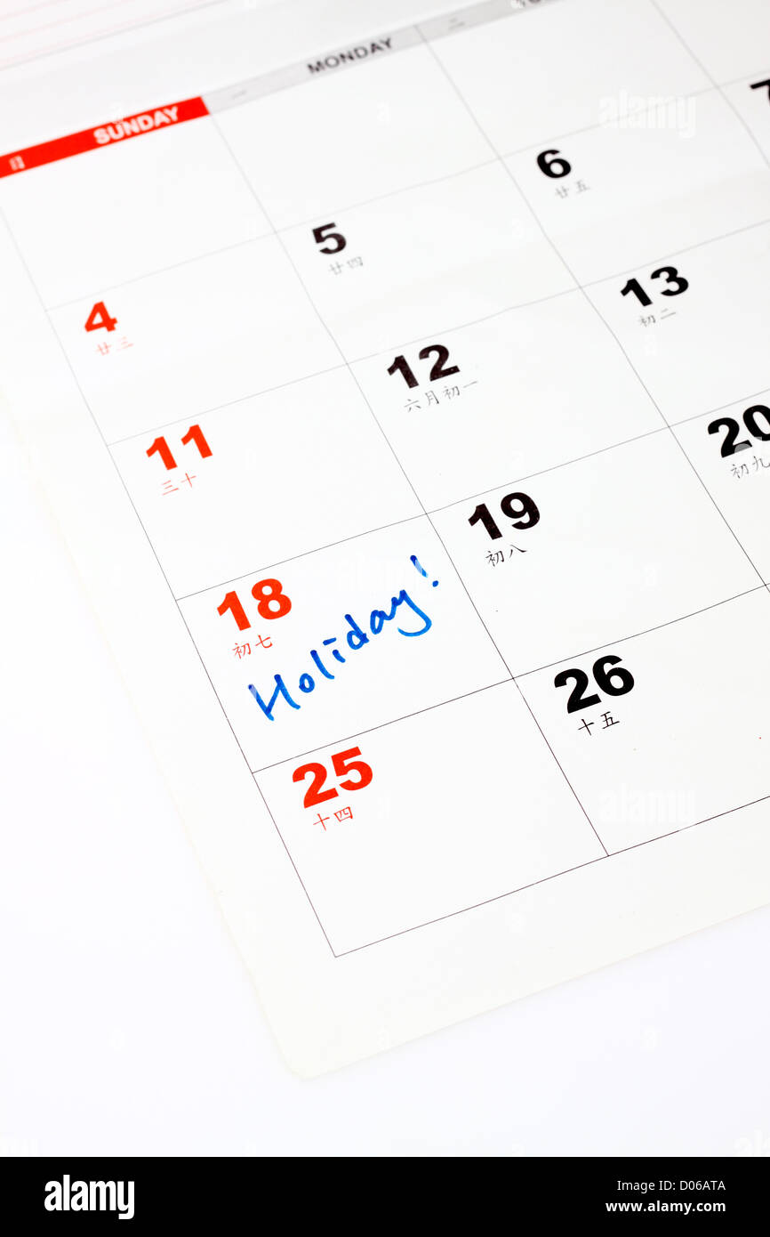 Concept holidays calendar hi-res stock photography and images - Alamy