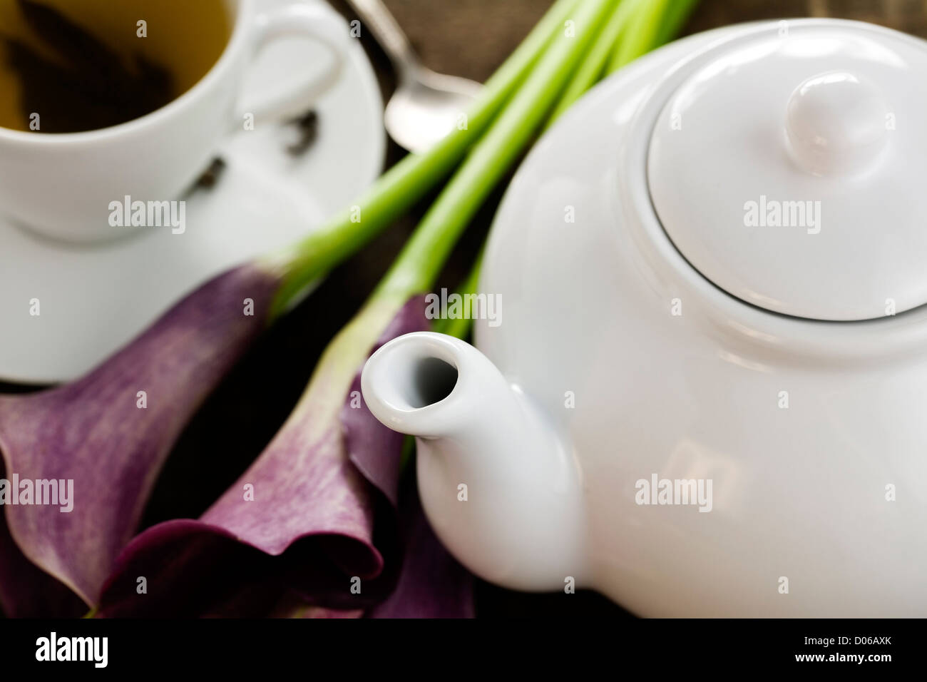 Tea on wooden surface hi-res stock photography and images - Alamy