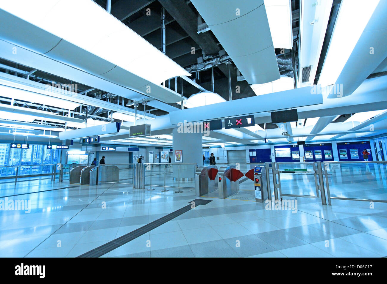 Entrance of train station in Hong Kong Stock Photo - Alamy