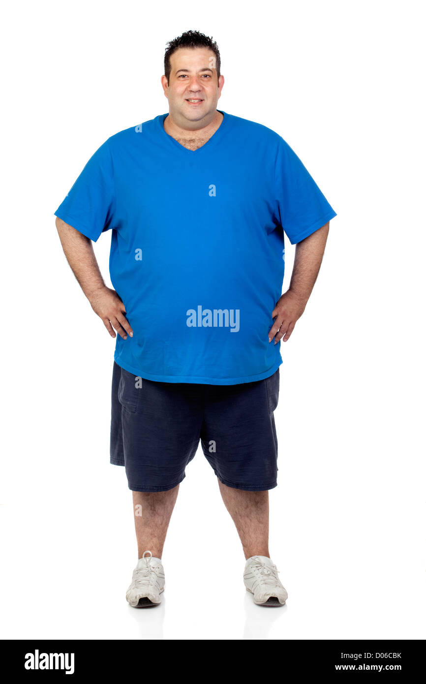 Obese man fat overweight obesity Cut Out Stock Images & Pictures - Alamy
