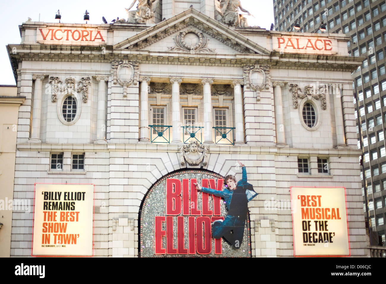 Theater Billboard Advertising Billy Elliot The Musical at the Victoria Palace Theater in London ...