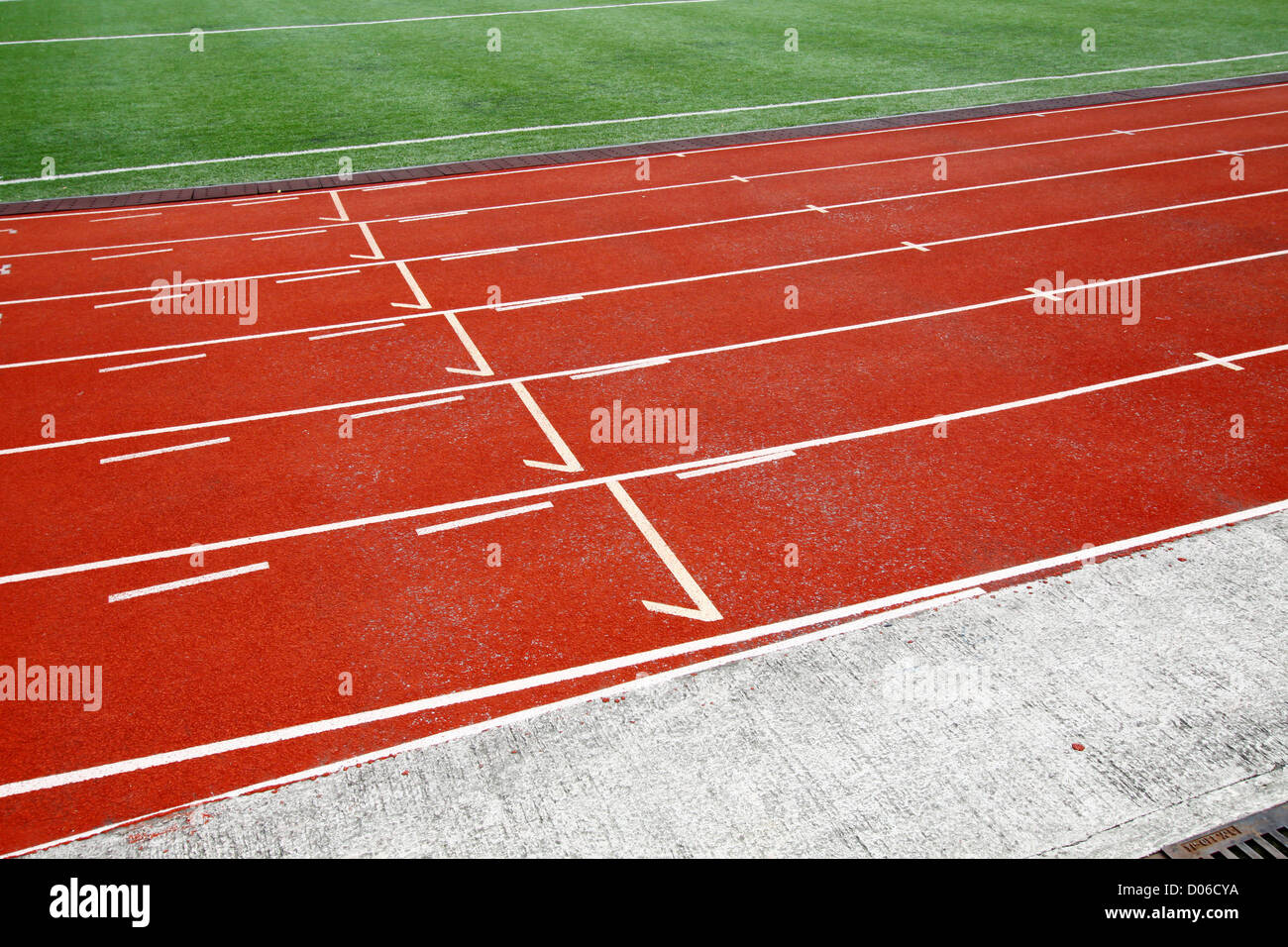 Running track in abstract view Stock Photo - Alamy
